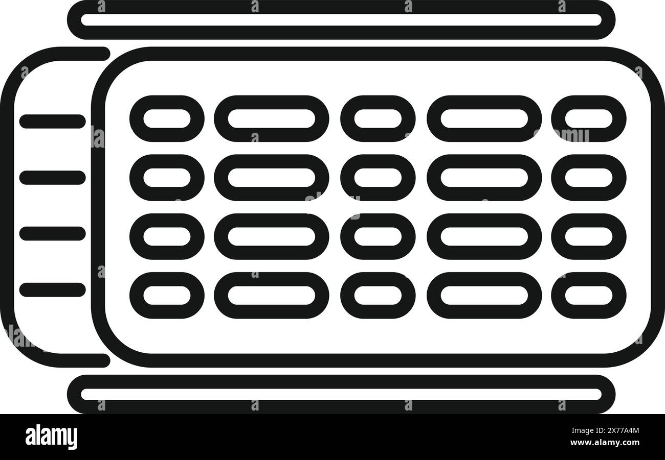 Black and white line art of a modern computer keyboard, suitable for ...