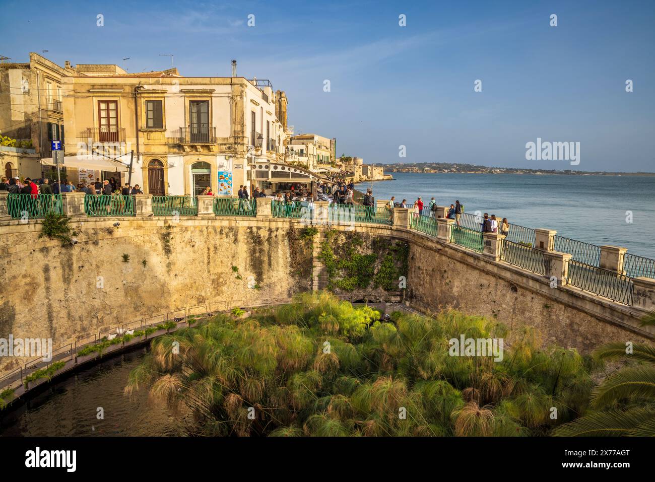 The Fountain of Arethusa, a natural spring on the island of Ortygia ...