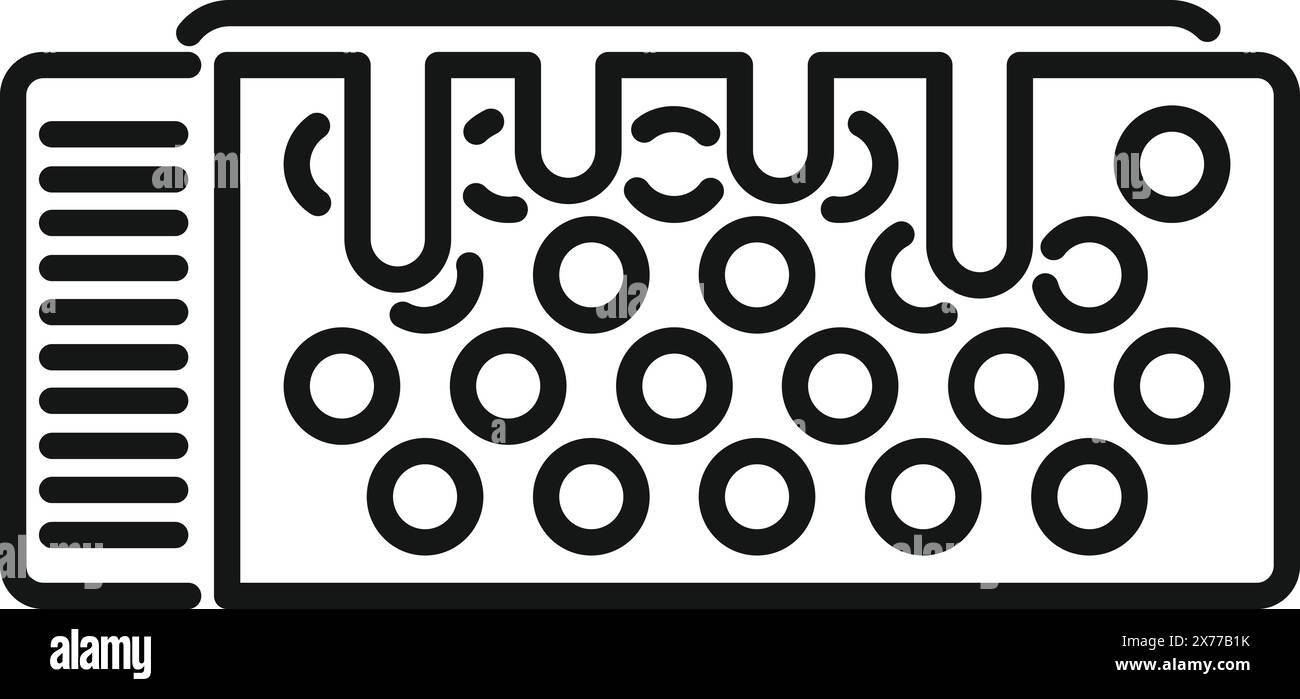 Simplistic line art of a musical keyboard icon Stock Vector Image & Art ...