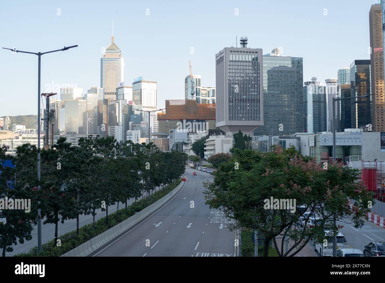 HONG KONG, CHINA - DECEMBER 07, 2023: view of Lung Wo Rd in Hong Kong ...