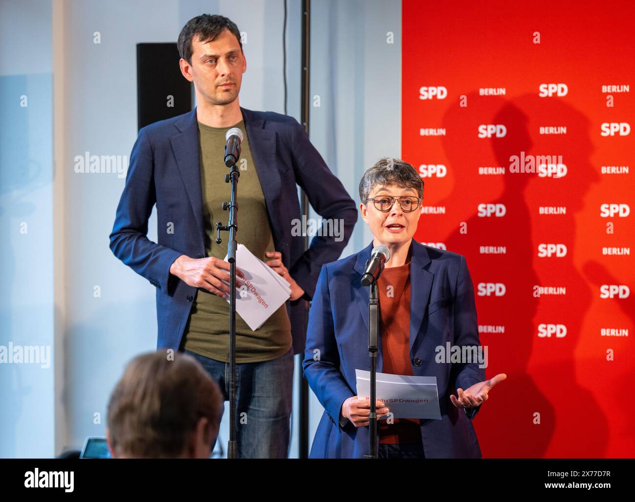 Berlin, Germany. 18th May, 2024. Martin Hikel and Nicola Böcker ...