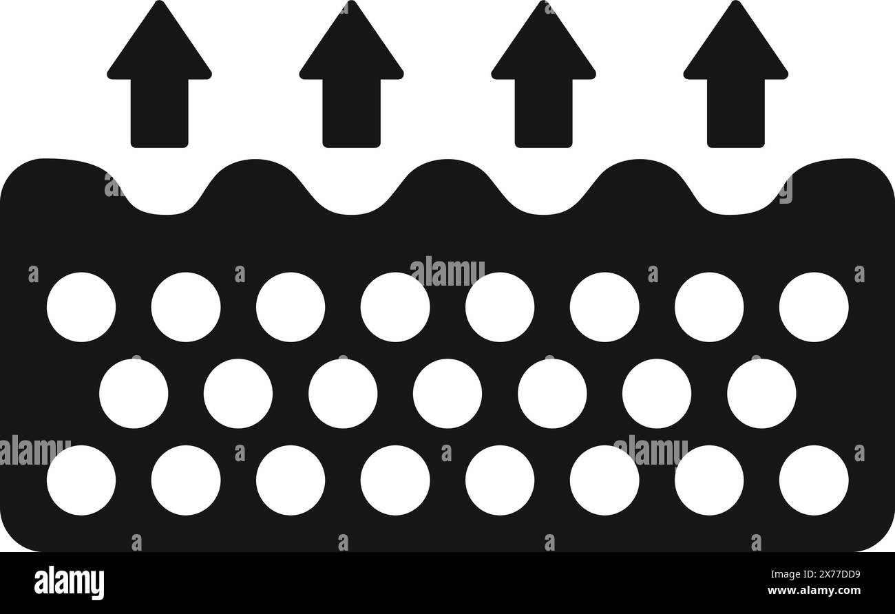 Vector icon representing a water purification system with stages of ...