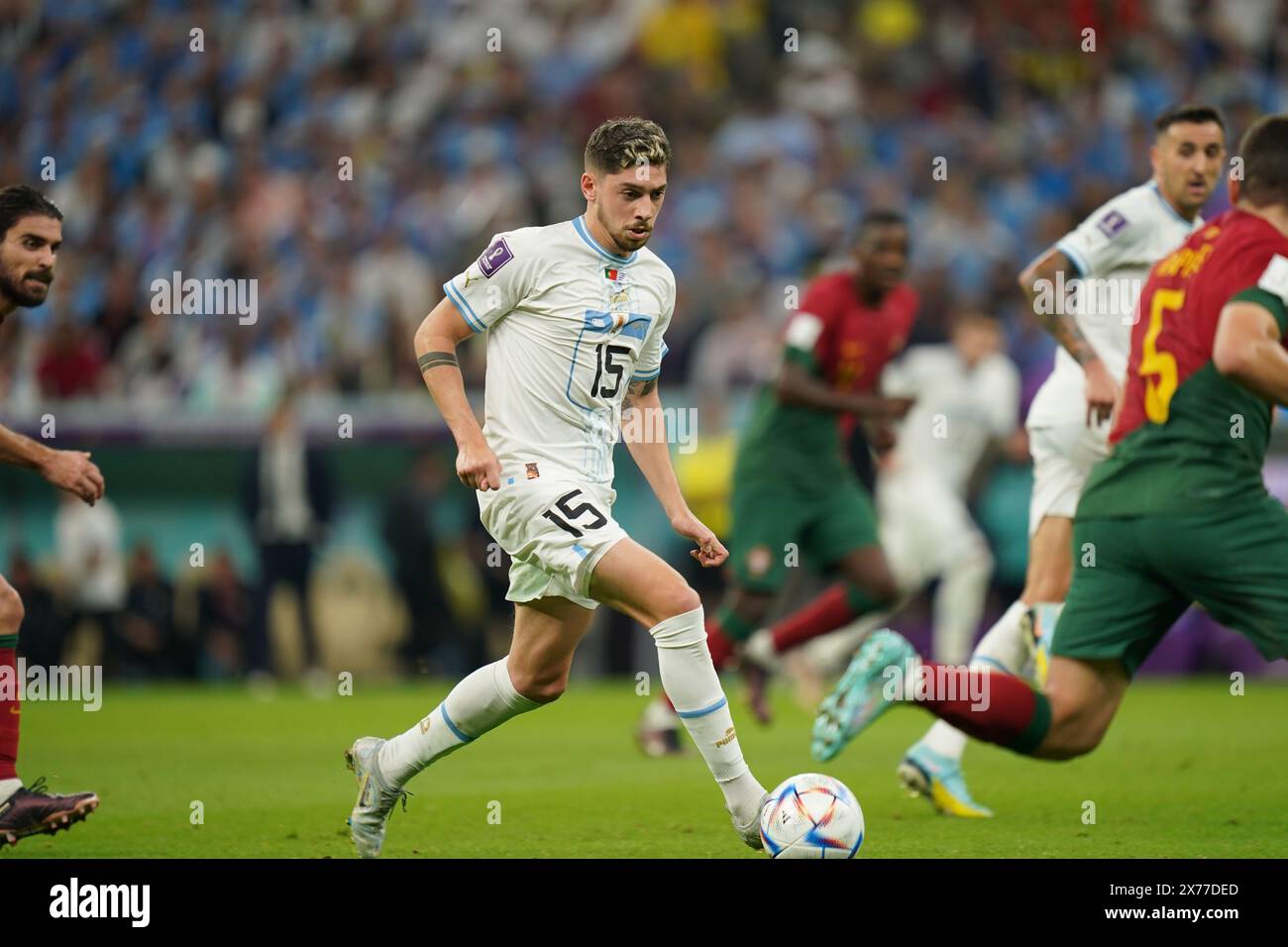 Lusail, Qatar. 28th November 2022. Federico Valverde in action during ...