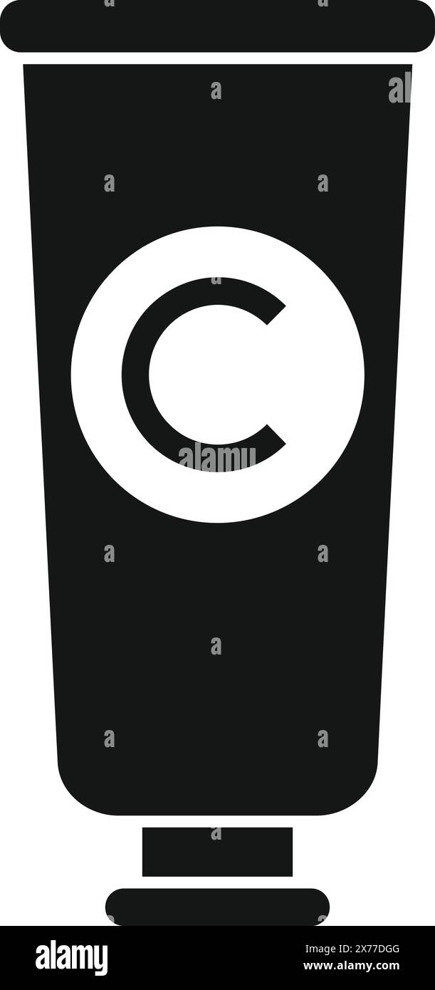 Minimalistic vector illustration of a cosmetic tube with a generic ...
