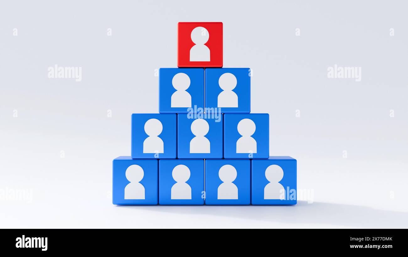 3d rendering of illustration of growing connecting people social ...