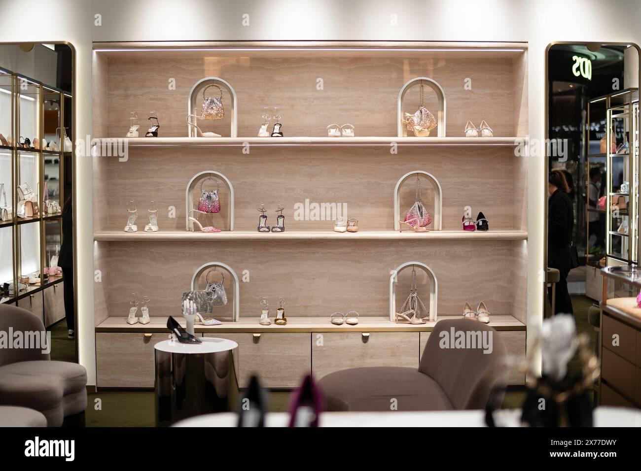 HONG KONG, CHINA - DECEMBER 07, 2023: footwear on display inside Jimmy ...