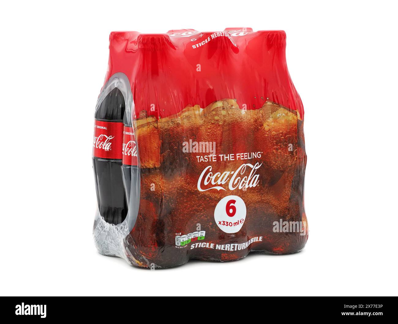BUCHAREST, ROMANIA - November 20, 2020. Coca-Cola pack of six glass ...