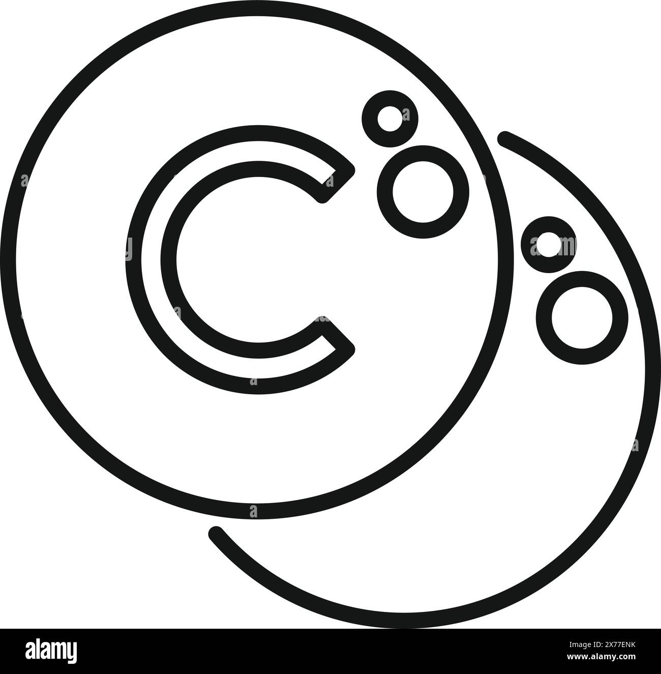 Vector illustration of a yin yang symbol in a simple black and white ...