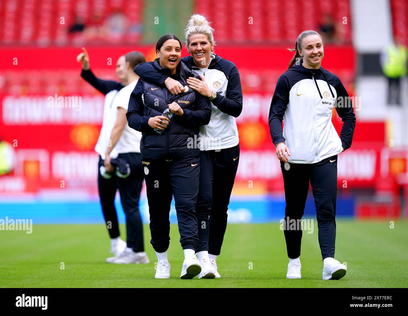 Chelsea's Sam Kerr, Millie Bright and Niamh Charles arrive ahead of the ...