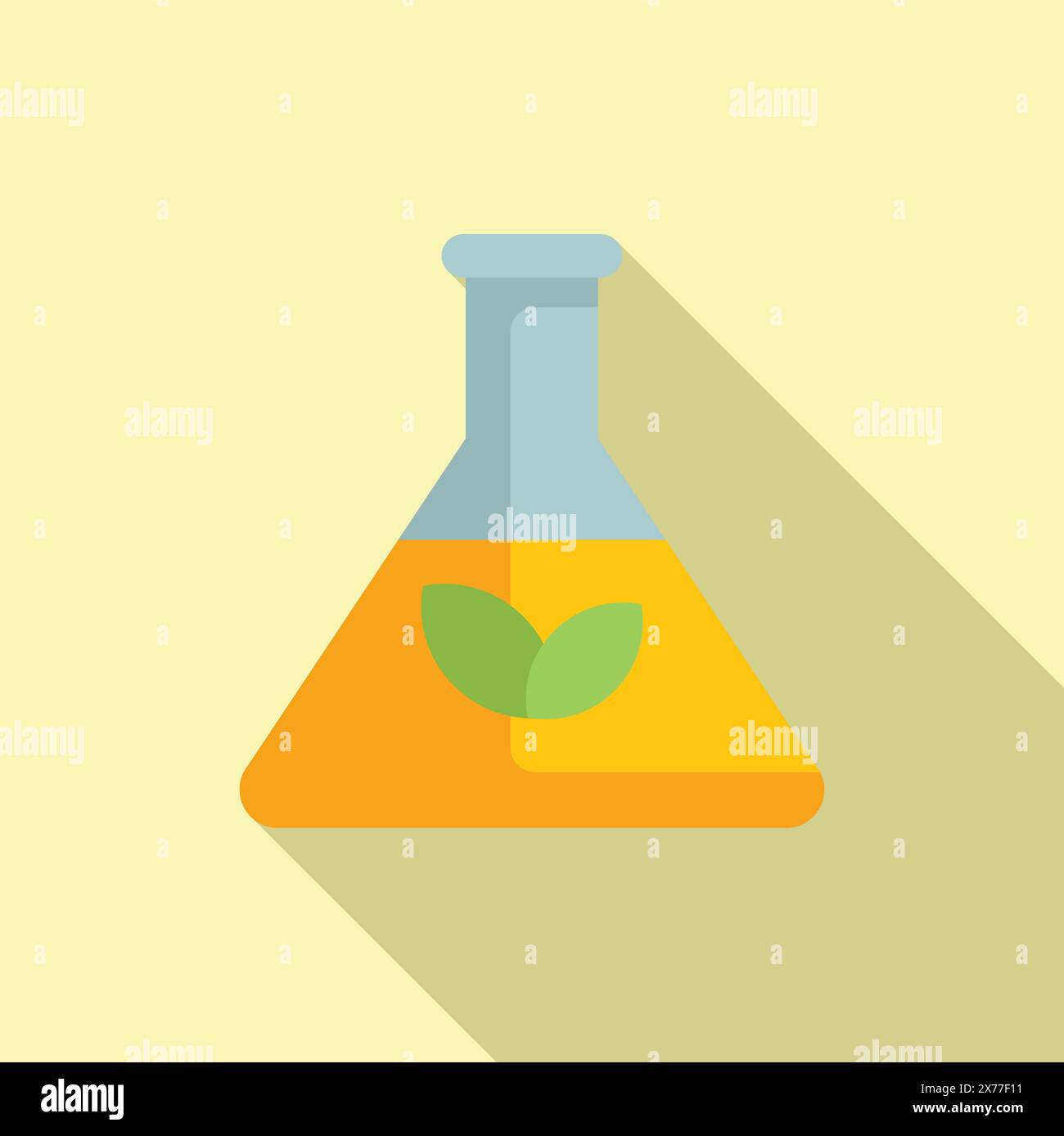 Minimalist ecofriendly lab research concept with scientific flask ...