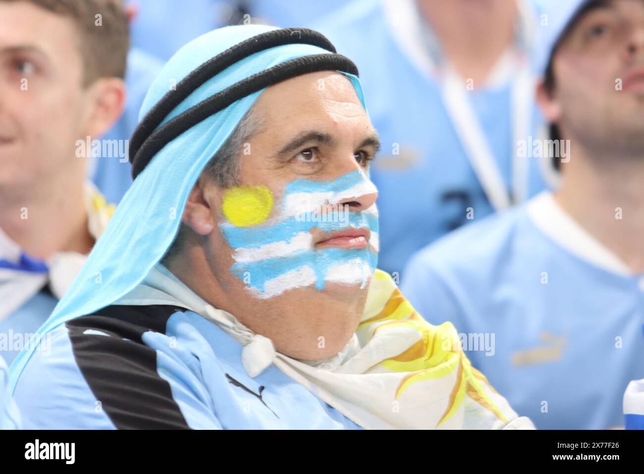 Lusail, Qatar. 28th November 2022. Uruguay fans during the match ...