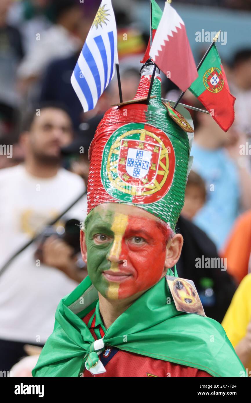 Lusail, Qatar. 28th November 2022. Portugal fans during the match ...