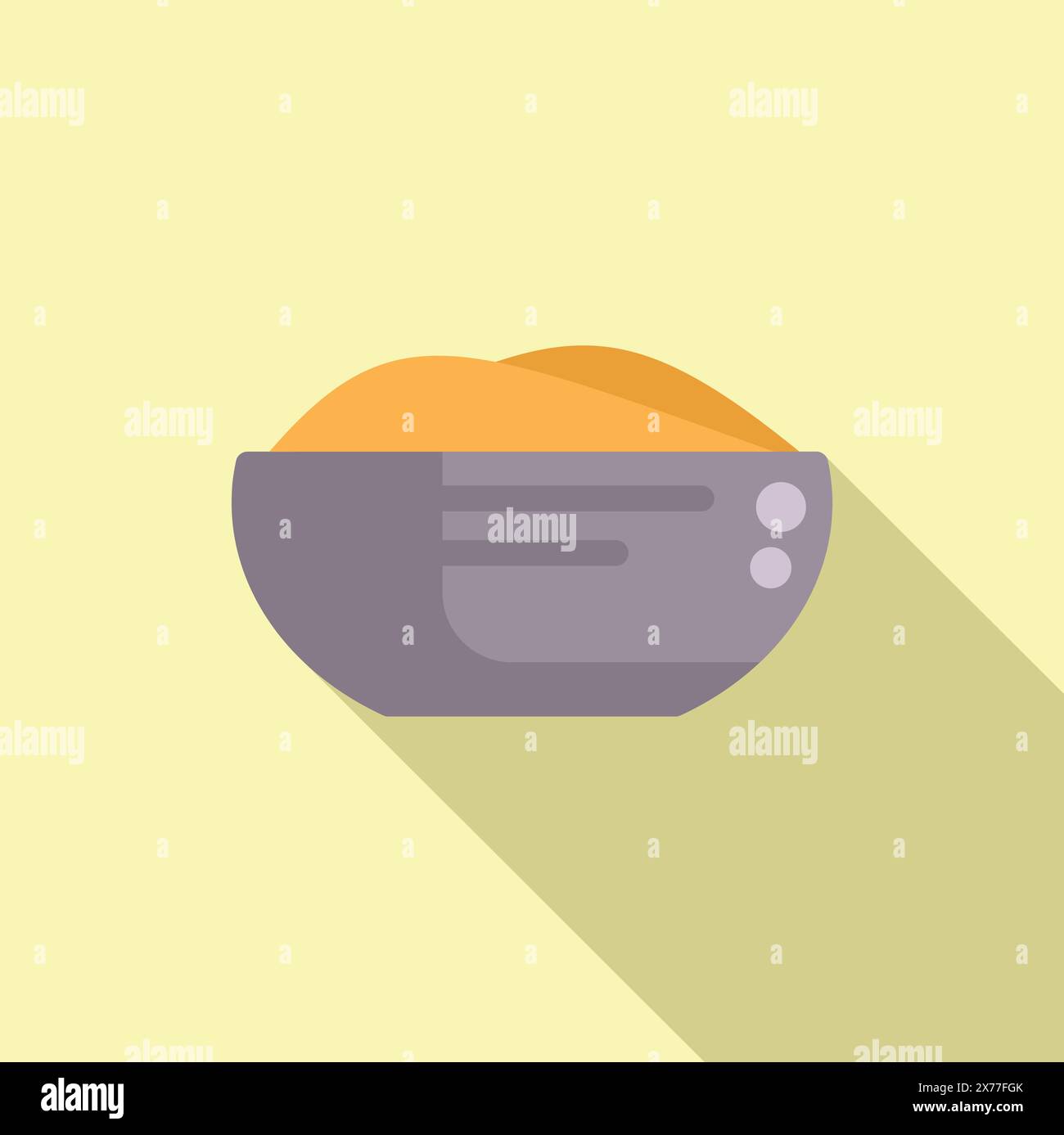 Vector illustration of a freshly baked loaf of bread in a flat design ...