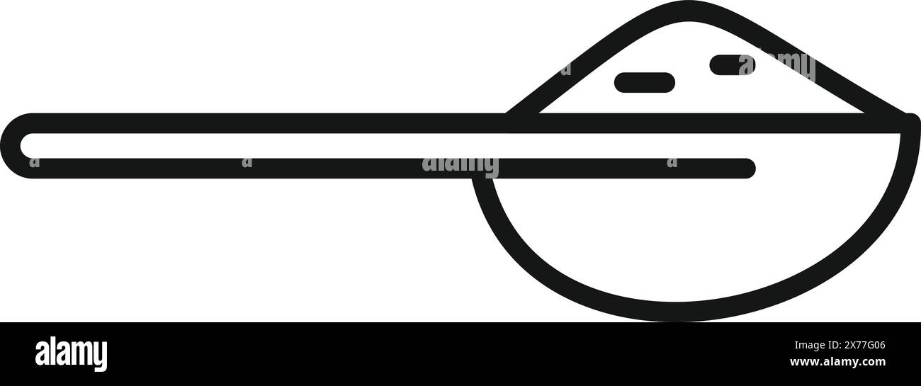 Simple line drawing of a cheerful spoon character, ideal for ...