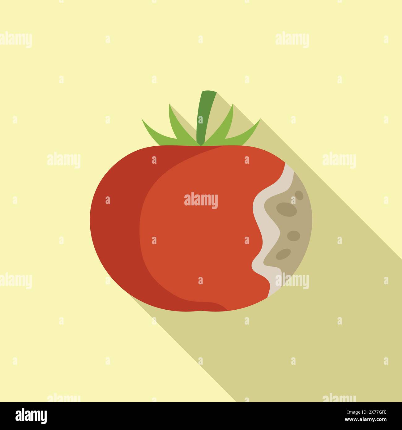 Colorful cartoon illustration of a ripe, fresh, and organic tomato ...