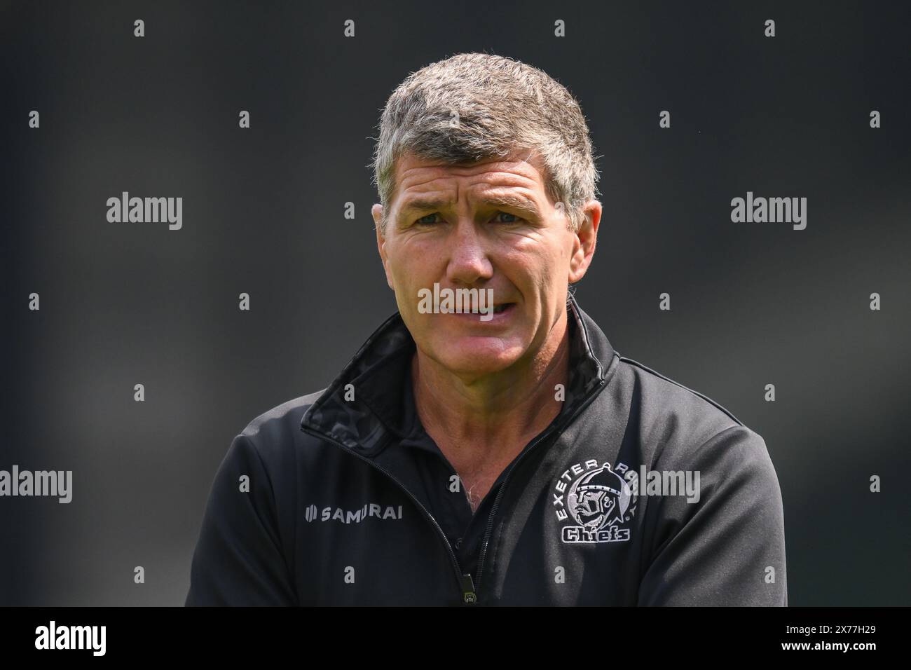 Rob Baxter of Exeter Chiefs Director of Rugby during pre match warm up ...