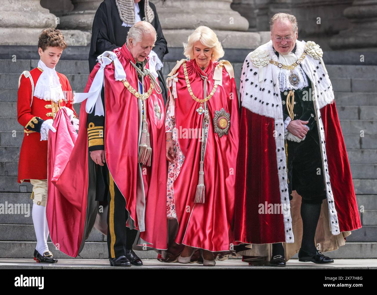 L-t-R Lord Oliver Cholmondeley, King's Page of Honour, King Charles III ...