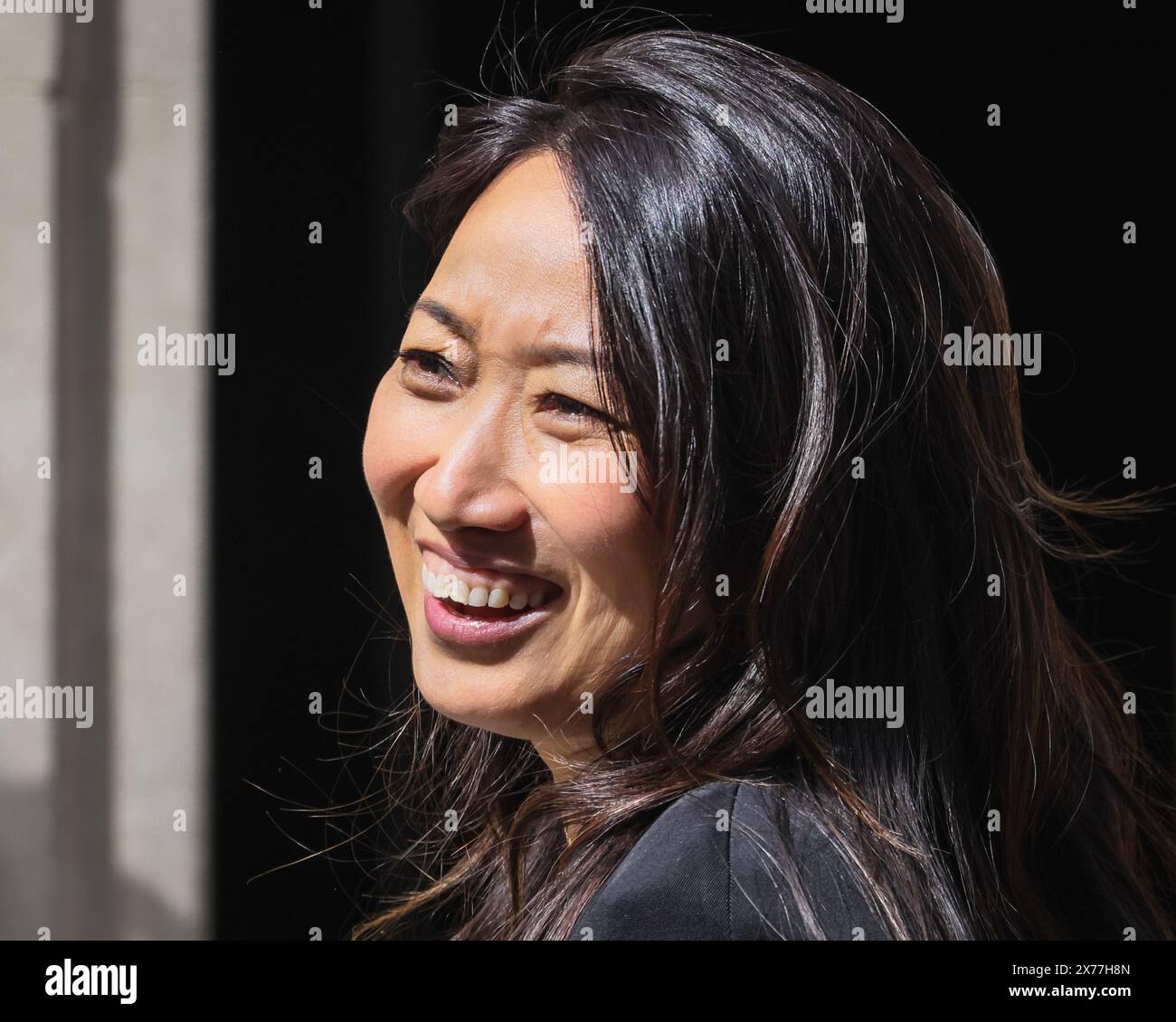 Lucia Hunt (Lucia Guo), wife of Chancellor Jeremy Hunt, in Downing ...