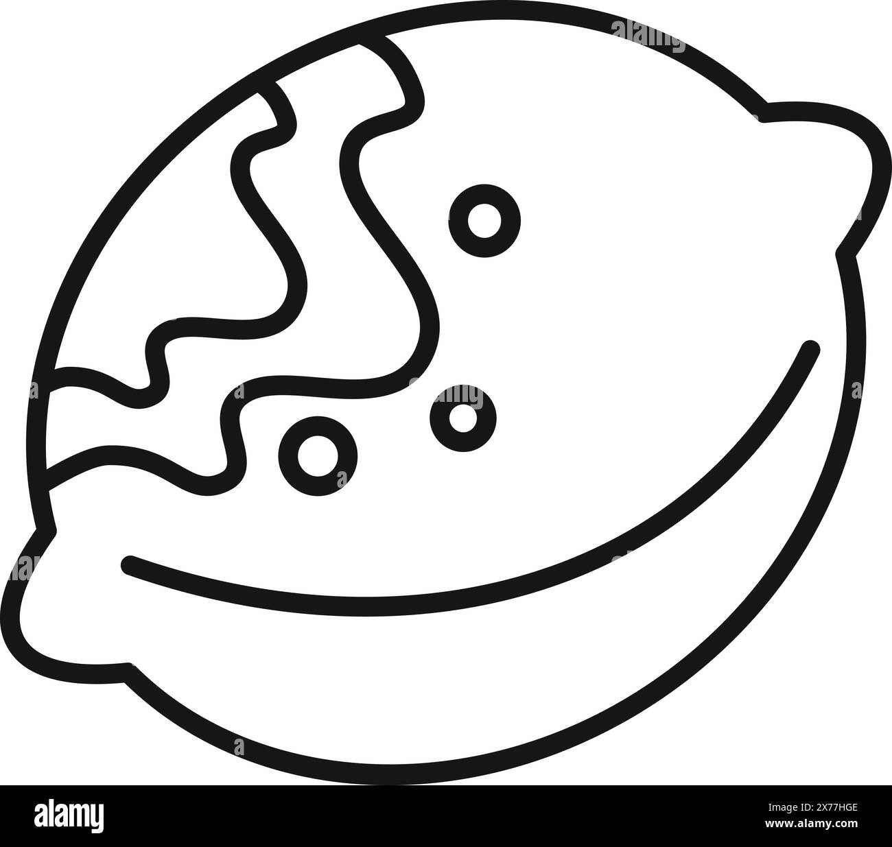 Simple line drawing of an artist palette, ideal for icons and logos ...