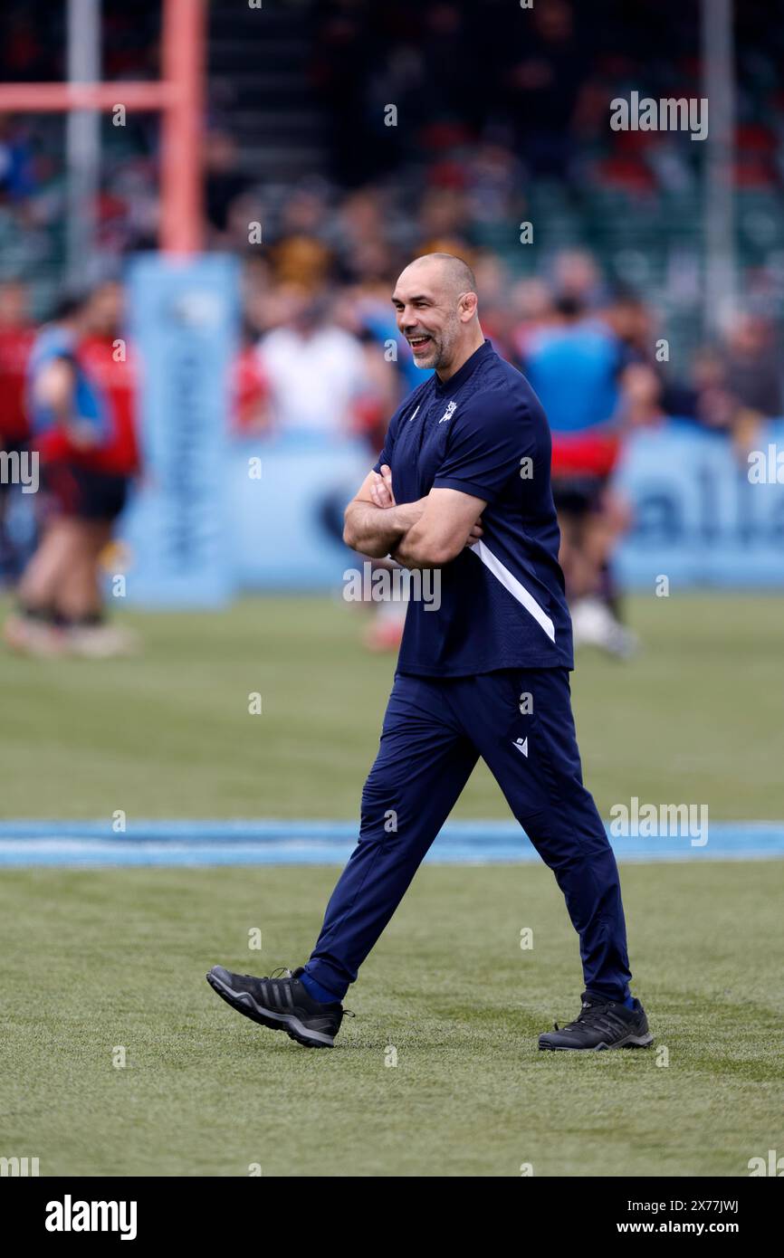 Sale Sharks’ Director of Rugby Alex Sanderson (left) during the ...