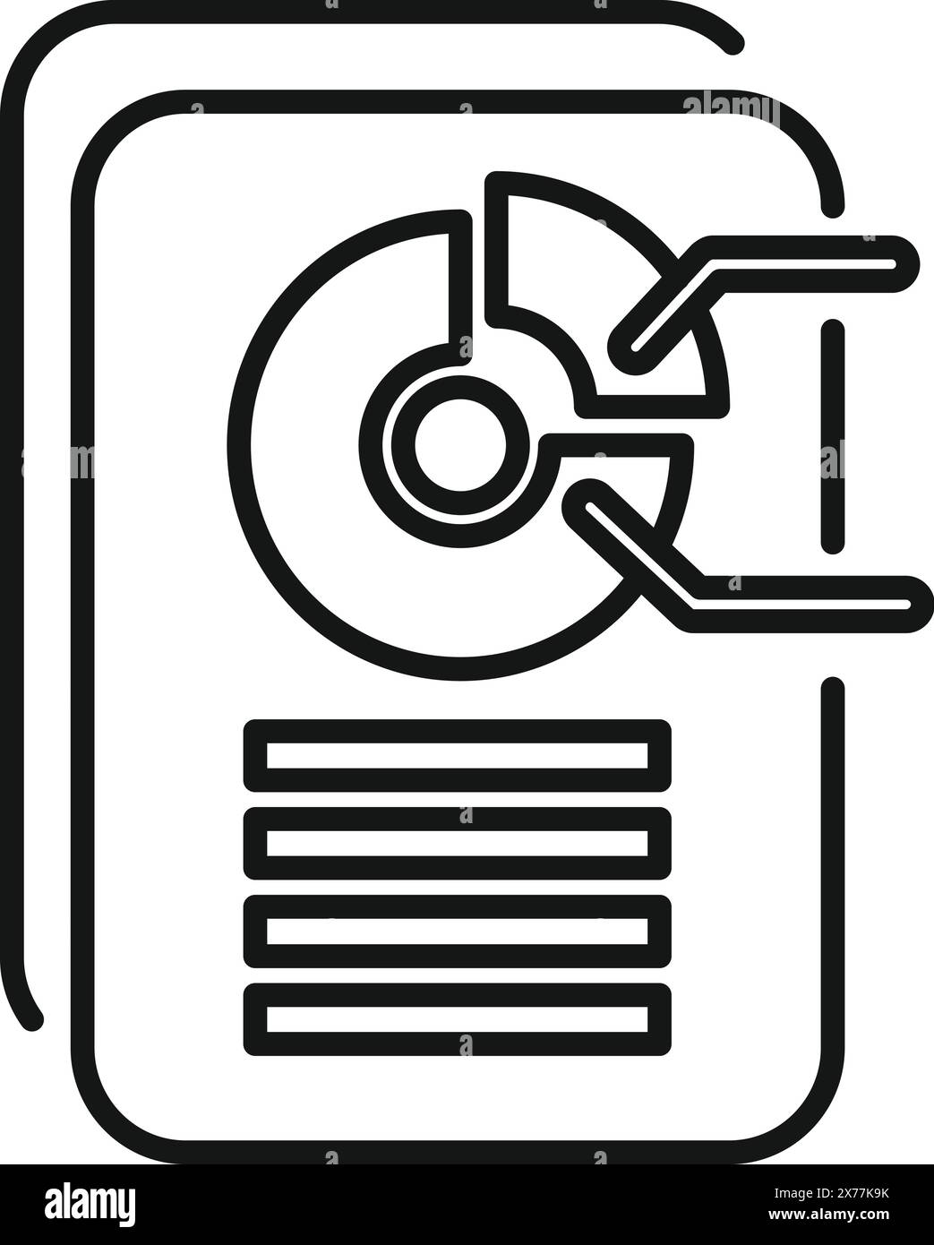 Simple line icon illustration of a hard disk drive, ideal for web and ...