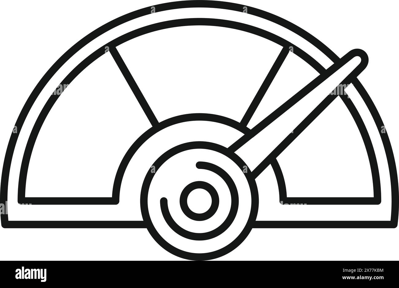 Simple line drawing of a speedometer gauge, ideal for transport and speed concepts Stock Vector ...
