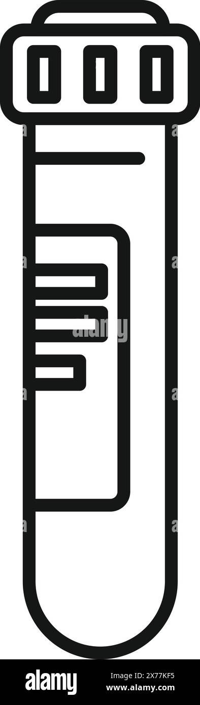 Vector illustration of a test tube, ideal for medical and scientific ...