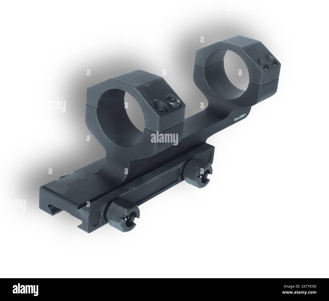 Dropshadow behind a 20 MOA base for mounting a high magnification rifle ...