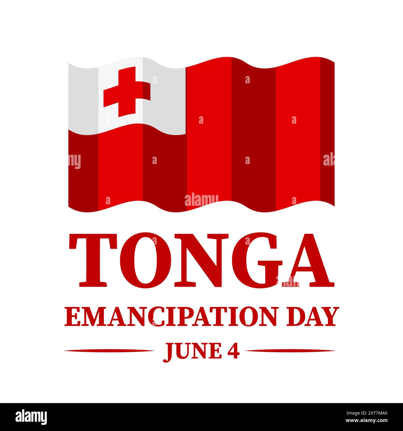 Tonga Emancipation Day typography poster. National holiday celebrated ...