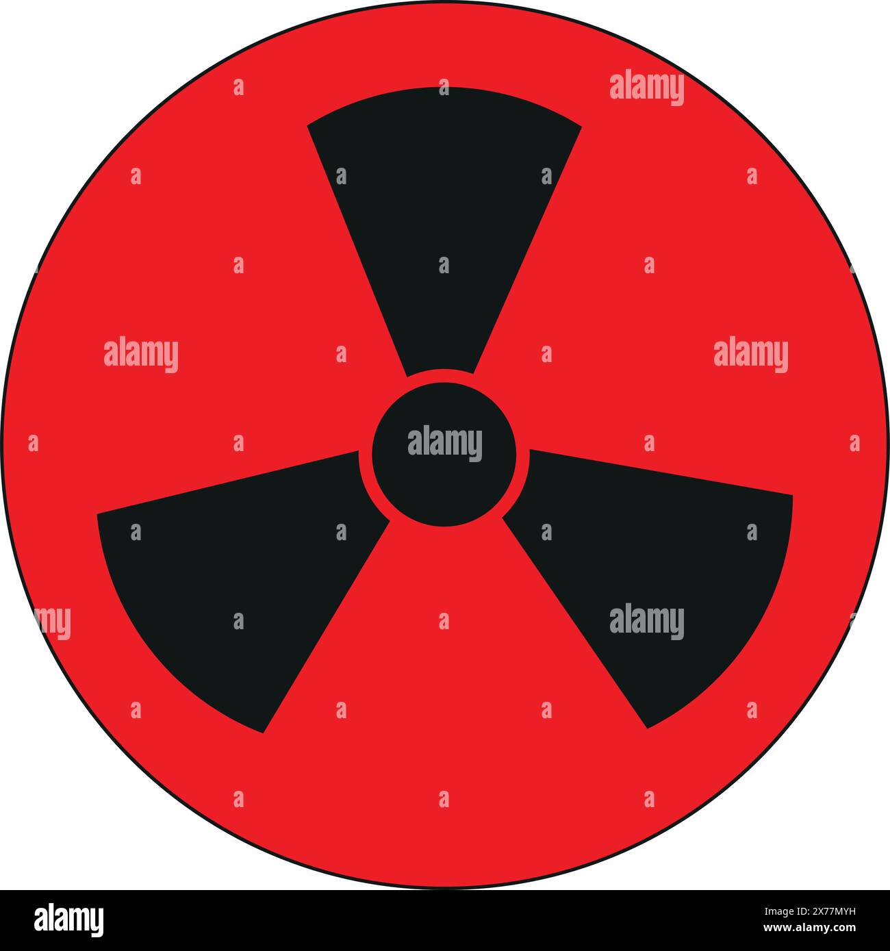 Round panel with red background: Radioactivity, radiation Stock Vector ...