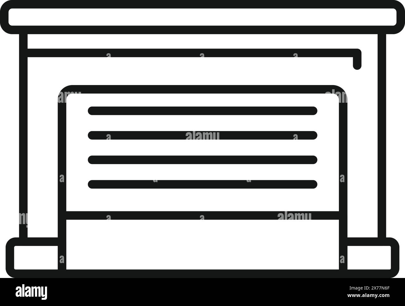 Simple black and white line drawing of a traditional fireplace, perfect ...