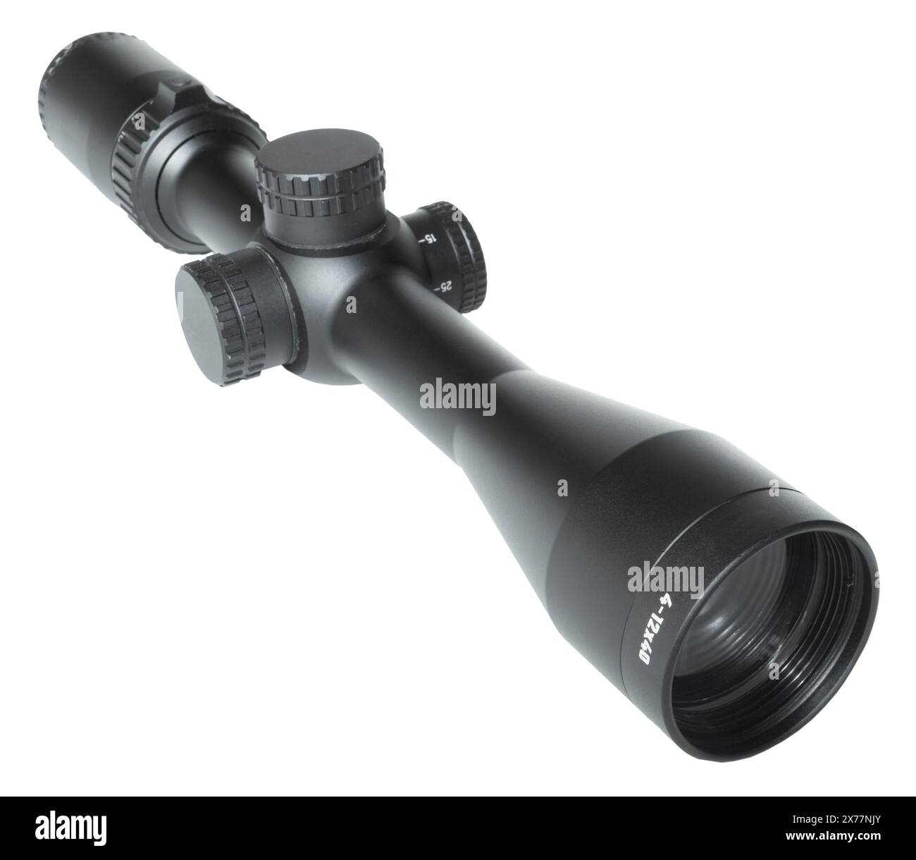 High powered riflescope with a 40 mm objective and a magnification ...
