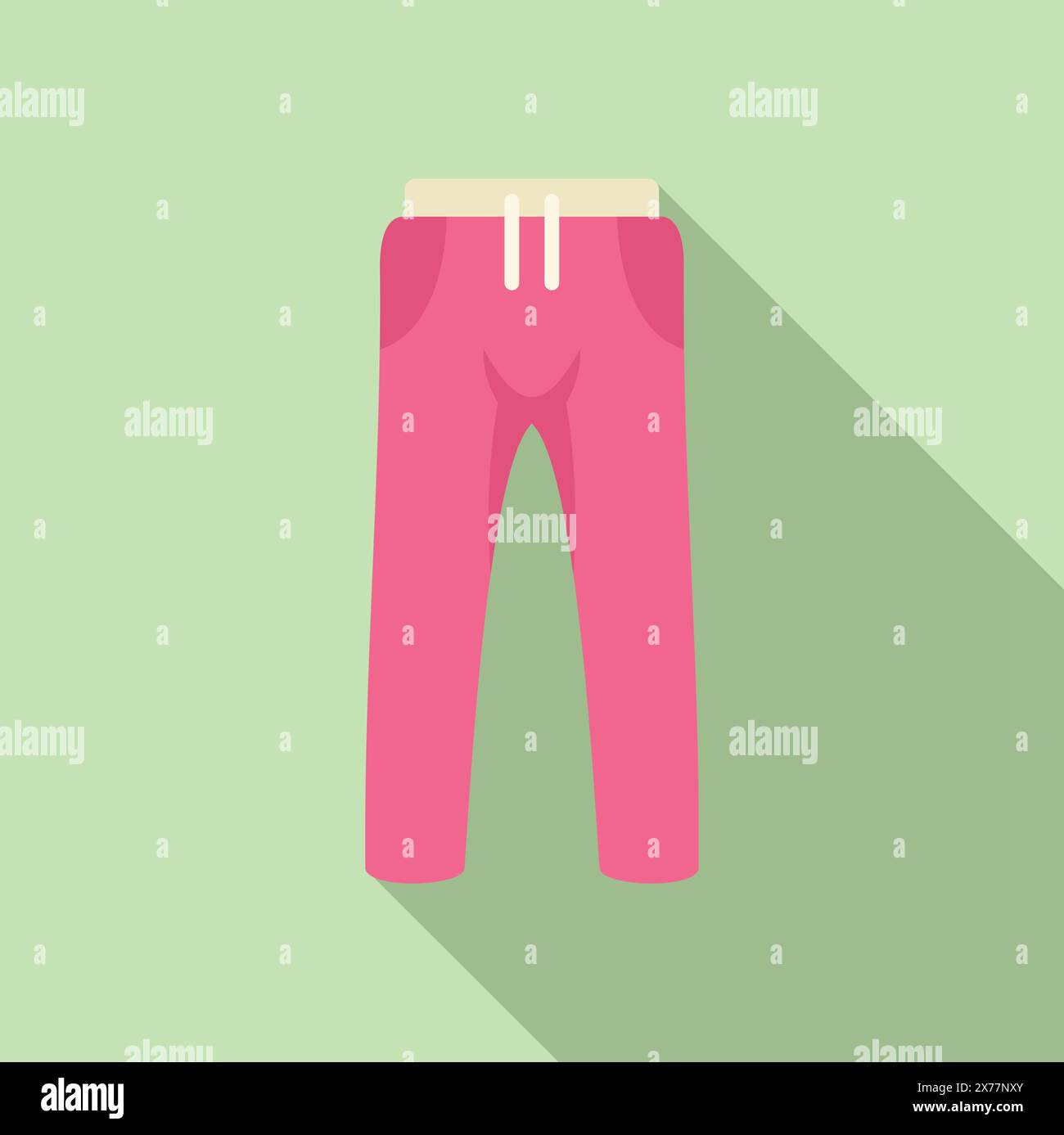 Modern, minimalist illustration of vibrant pink sports pants on a ...