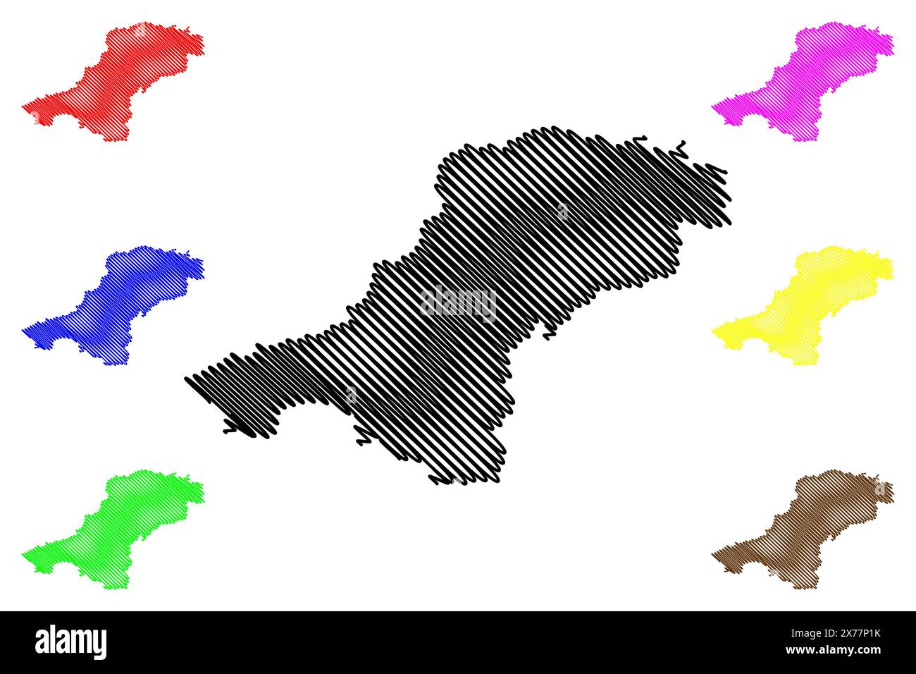 Lilienfeld silhouette map hi-res stock photography and images - Alamy