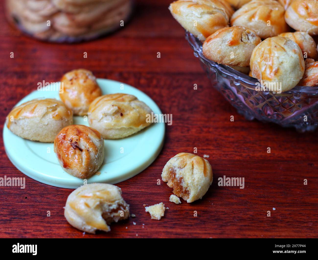 Dry nastar bread with jam filling for an Eid al-Fitr snack Stock Photo ...