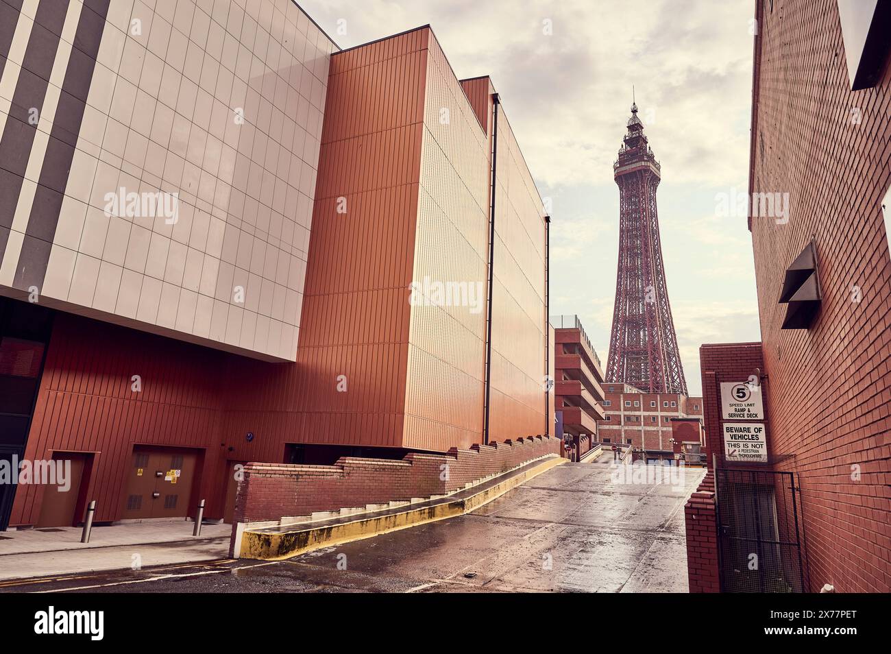 The new Backlot Imax ciinema and Blackpool Tower Stock Photo - Alamy
