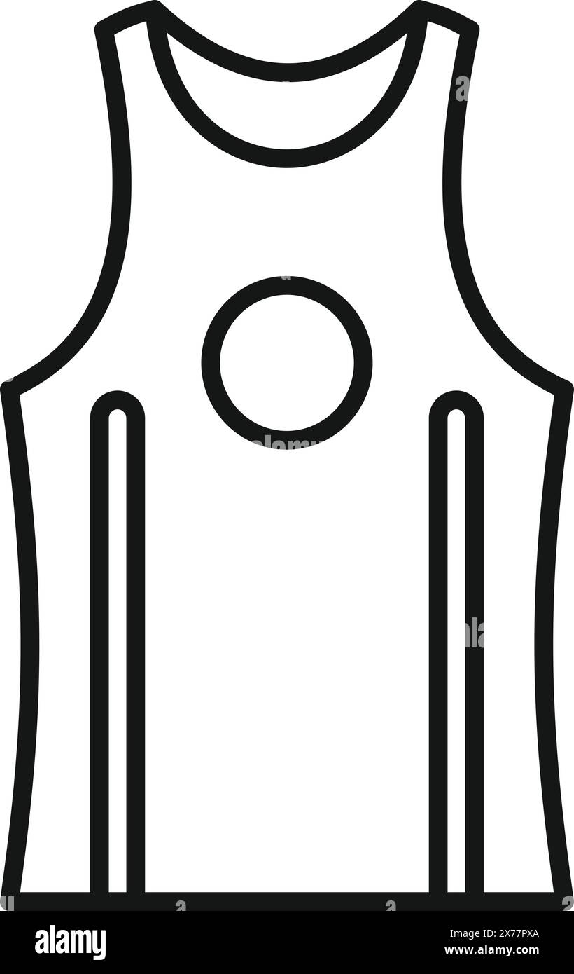 Vector illustration of a simple tank top in a clean line art style ...