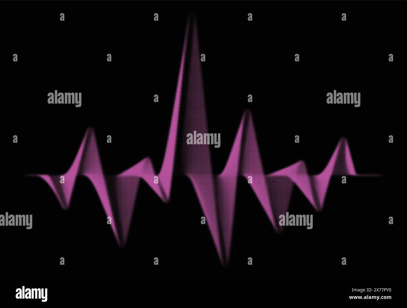 Abstract halftone wave element for design. Digital frequency track ...