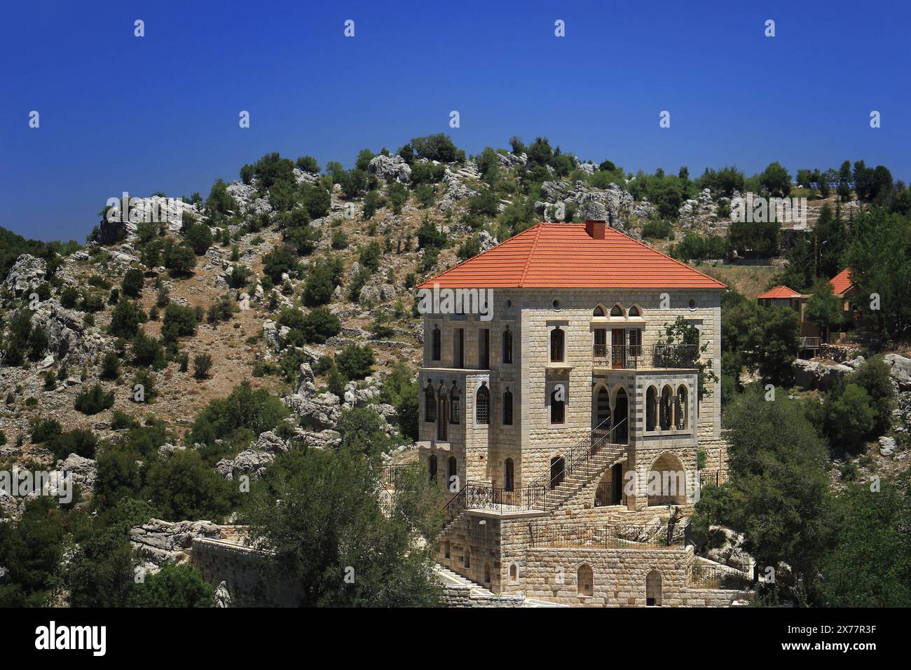 A traditional Lebanese house in the mountain Stock Photo - Alamy