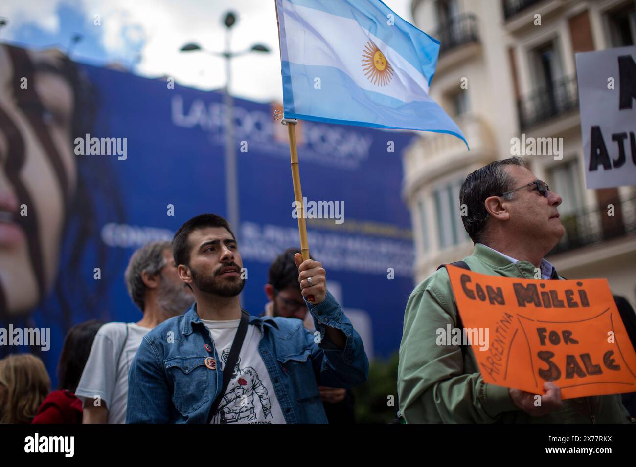 Javier milei and flag of argentina hi-res stock photography and images ...