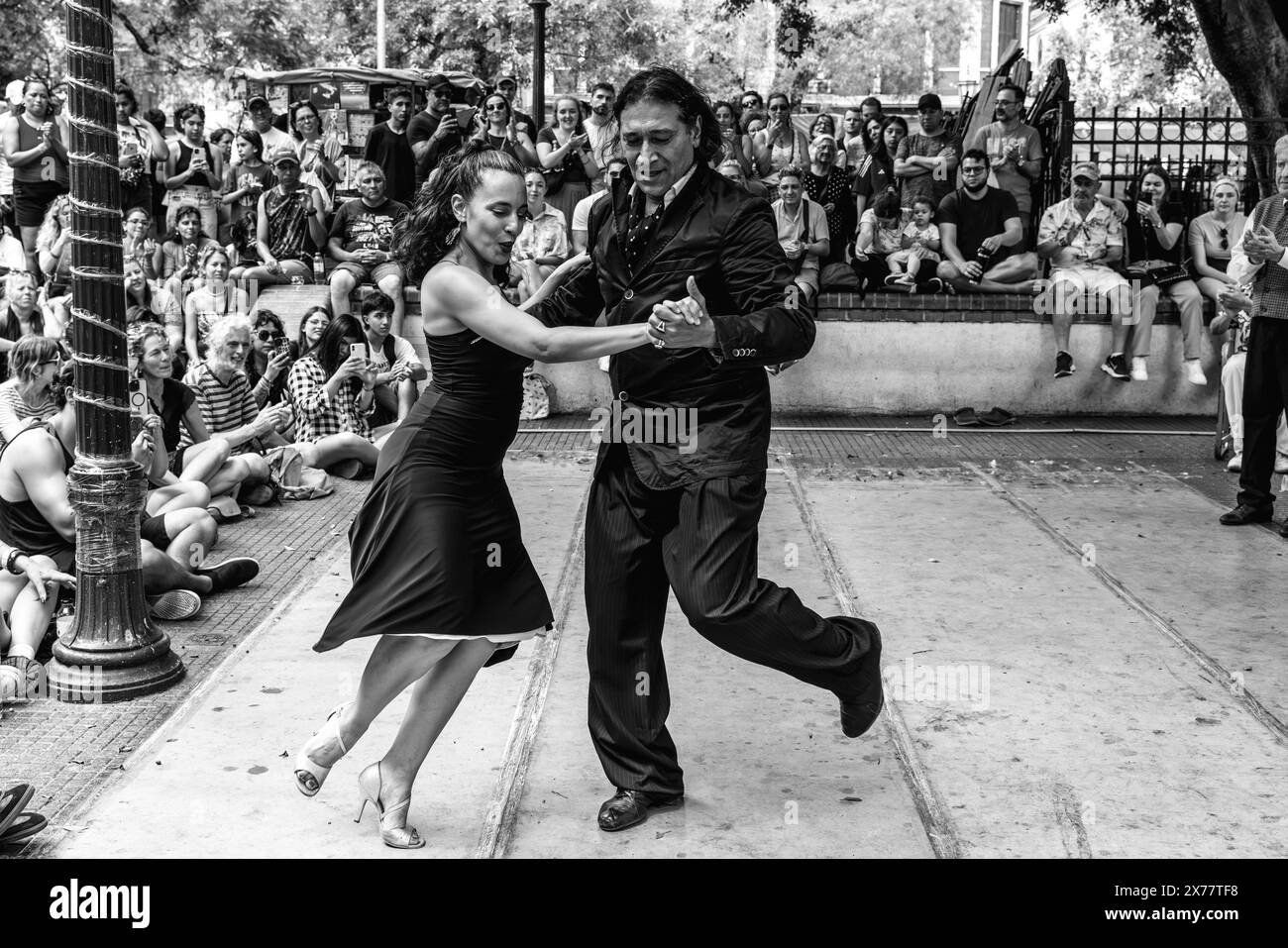 A Tango Dancing Show In Plaza Dorrego, San Telmo District, Buenos Aires ...