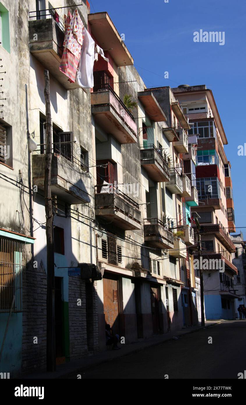 Typical Spanish Architecture in Havana Old Town, Cuba, Caribbean Stock ...