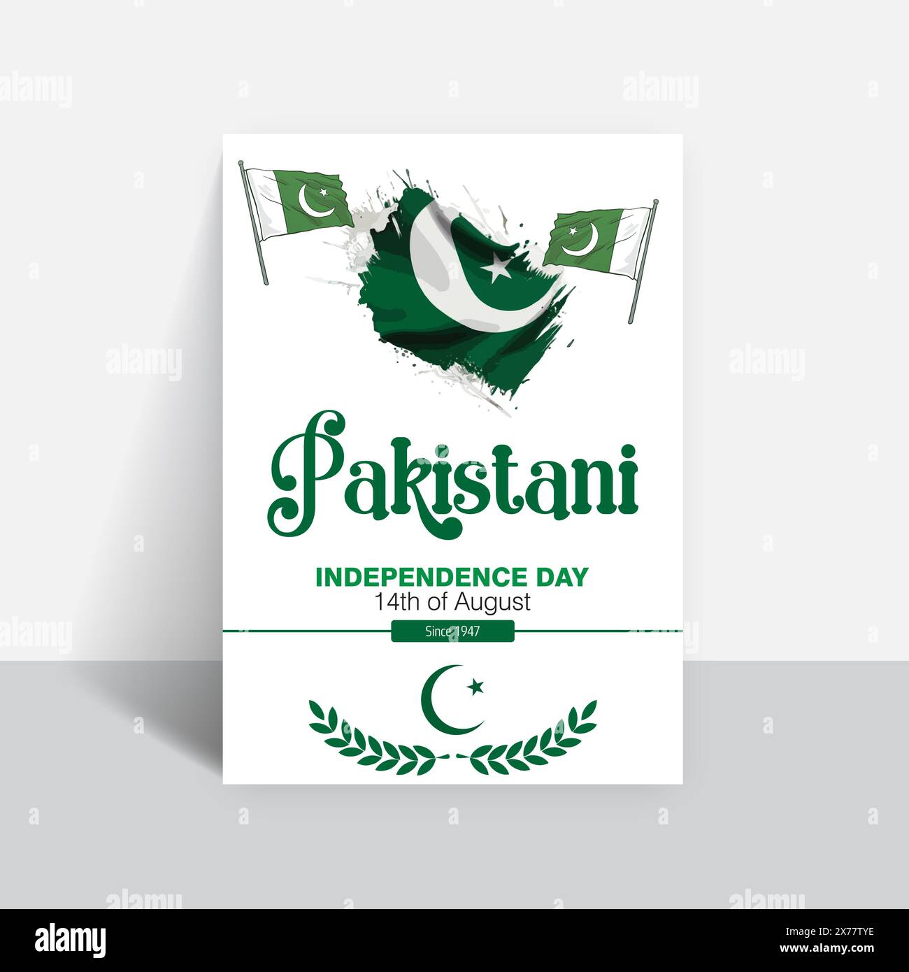 Happy 14th August Pakistani Independence Day Flyer Template Design ...