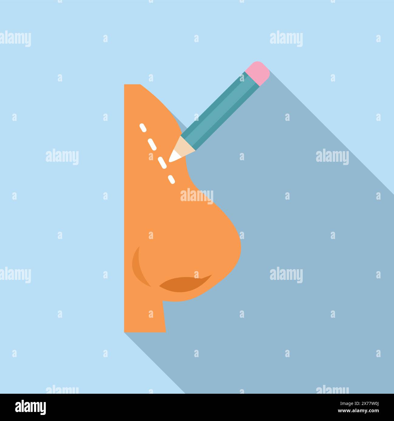 Graphic representation of creativity with a pencil drawing a line from ...