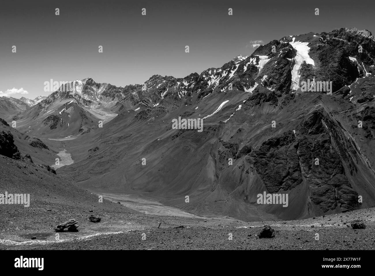 Cordillera of the andes mendoza Black and White Stock Photos & Images ...
