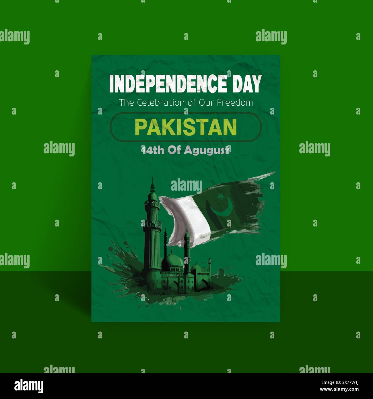 Happy 14th August Pakistani Independence Day Flyer Template Design ...