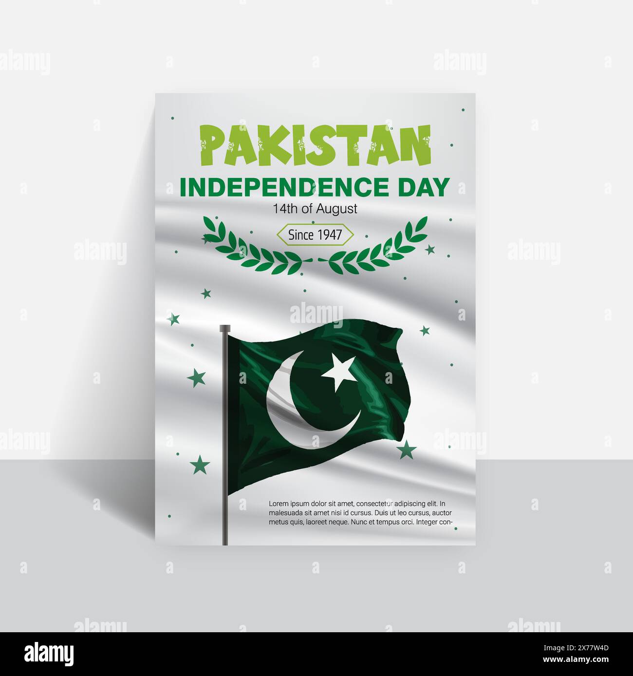 Happy 14th August Pakistani Independence Day Flyer Template Design ...
