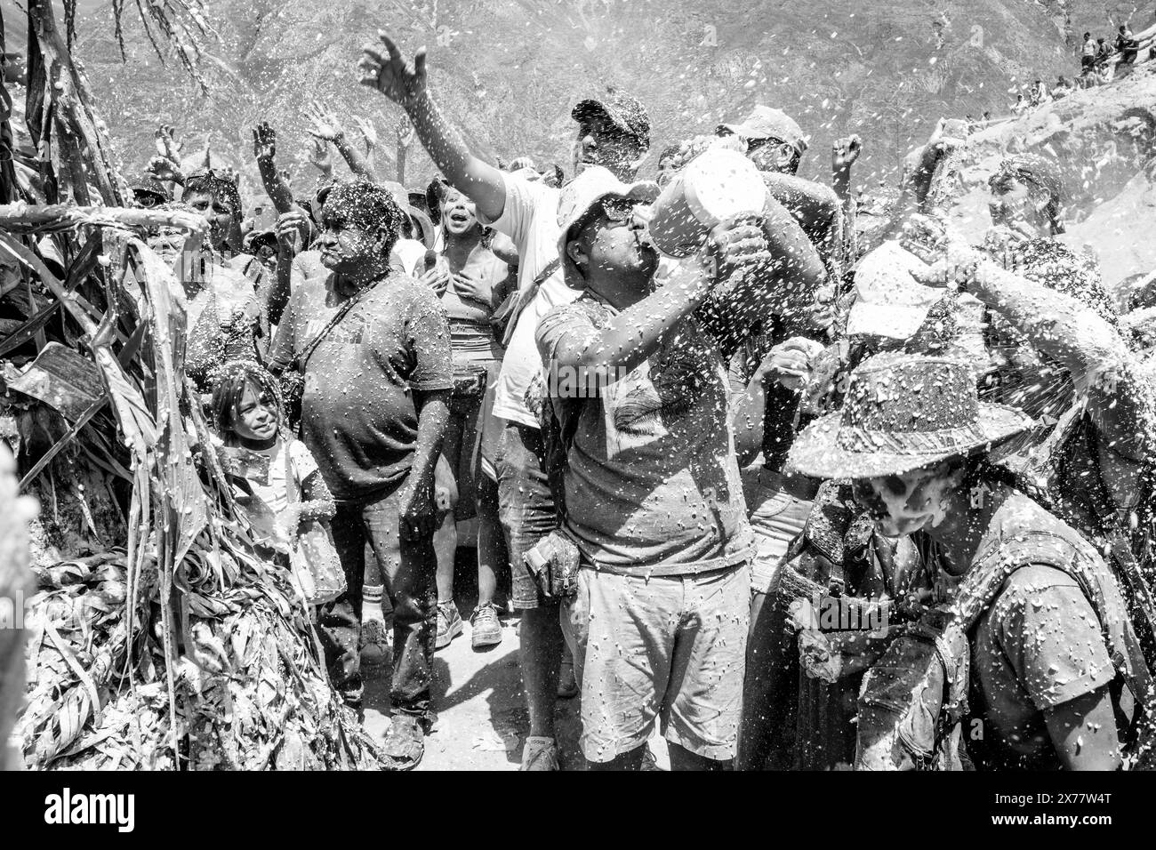 People Enjoying The Annual Carnival In Maimara, Jujuy Province ...