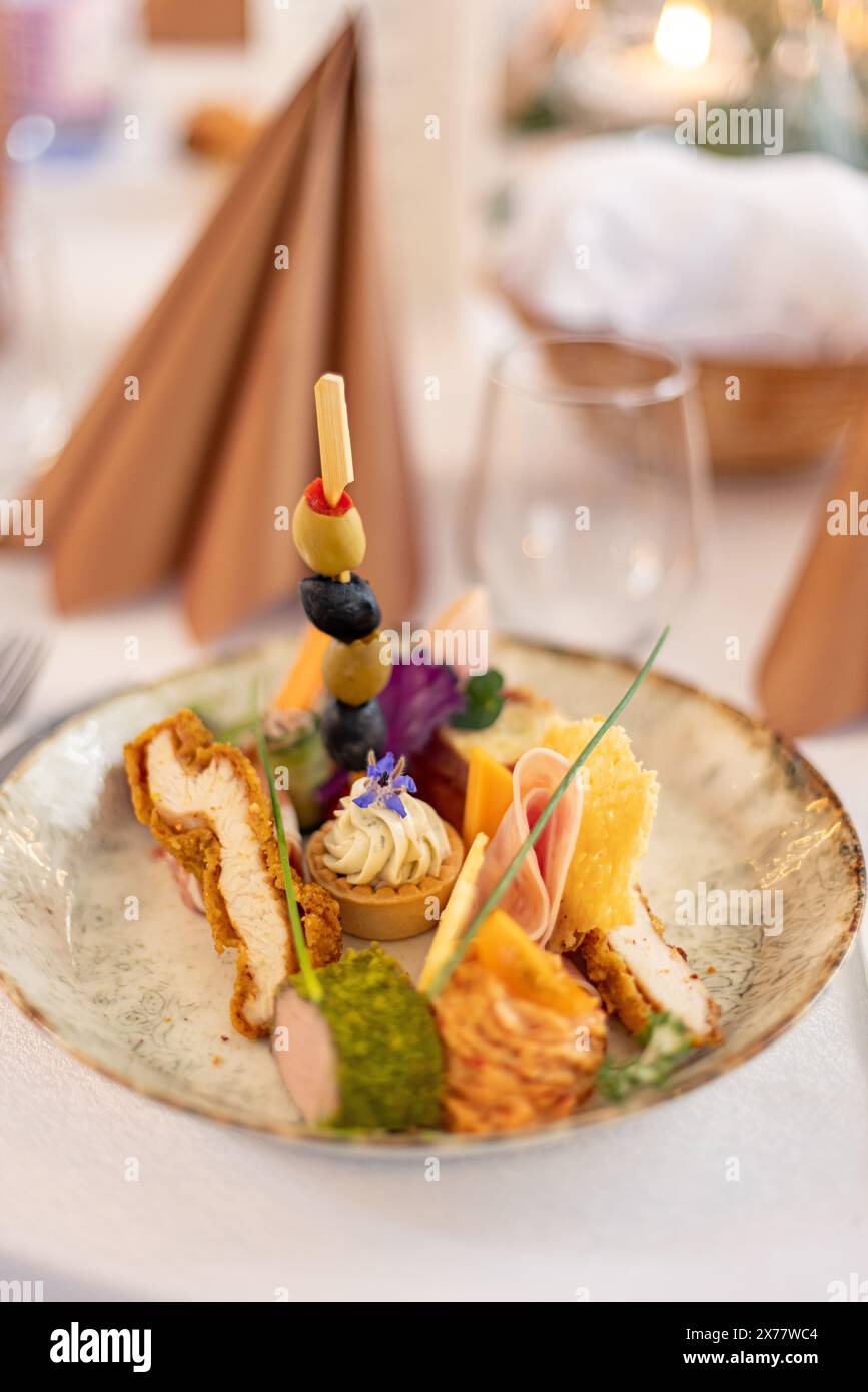 Elegant appetizers arranged on hi-res stock photography and images - Alamy