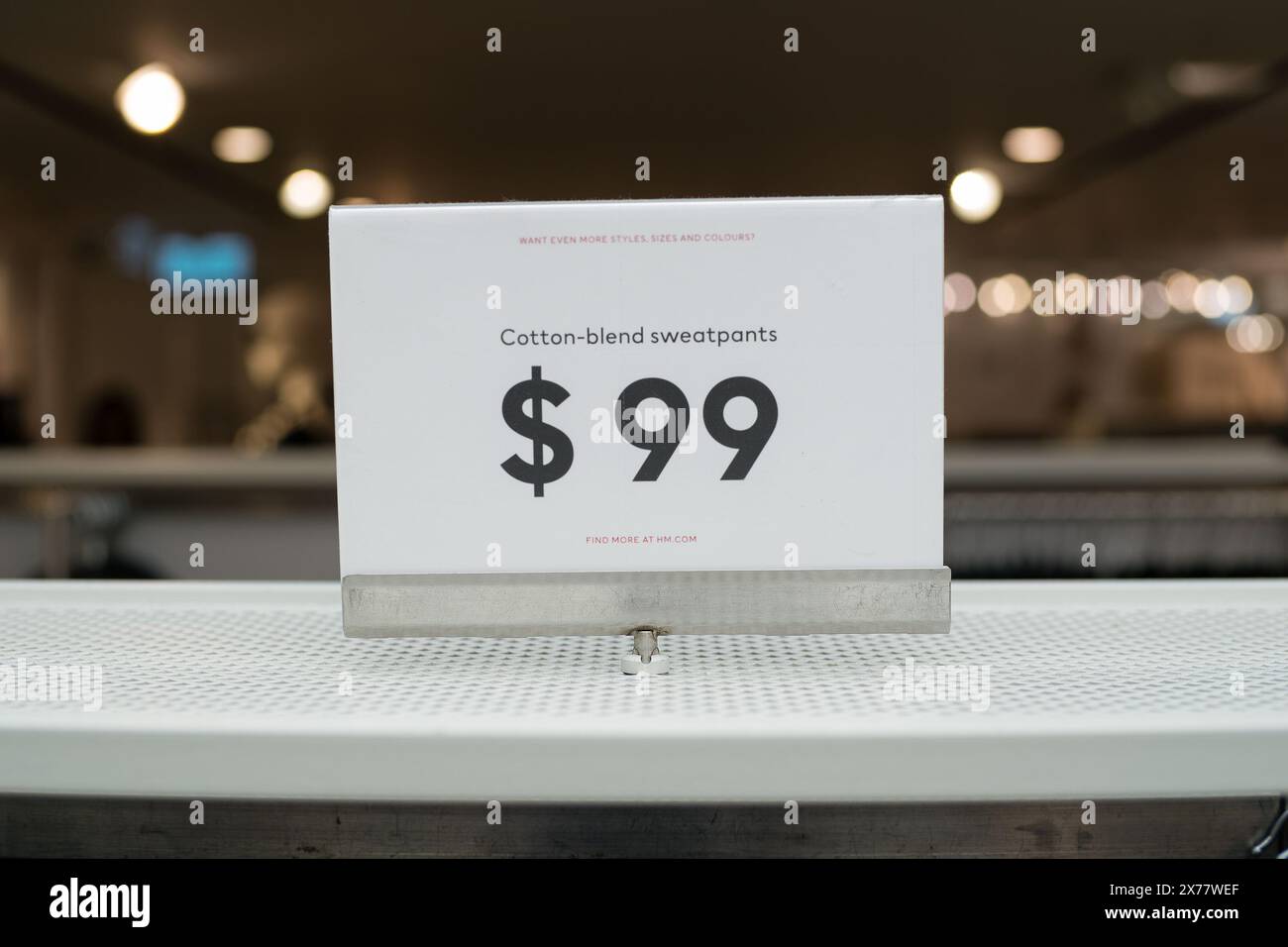 HONG KONG, CHINA - DECEMBER 07, 2023: close up shot of a price tag as ...